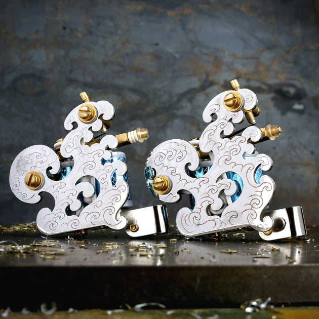 Guy Le WAVE Liner and Shader PAIR - Nickel x Gold ENGRAVED – Workhorse ...